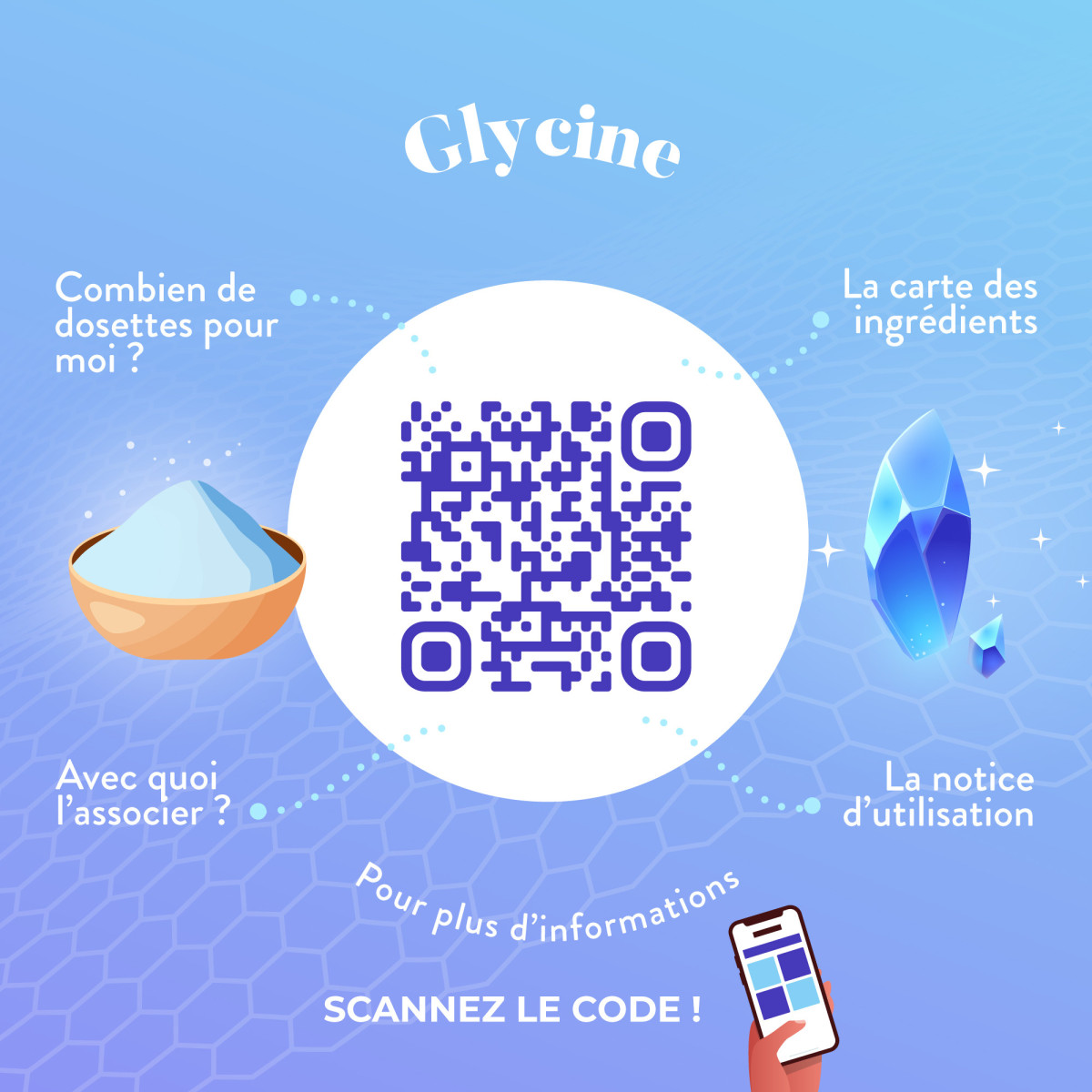 Glycine Cristallisée en poudre - Nutri&Co