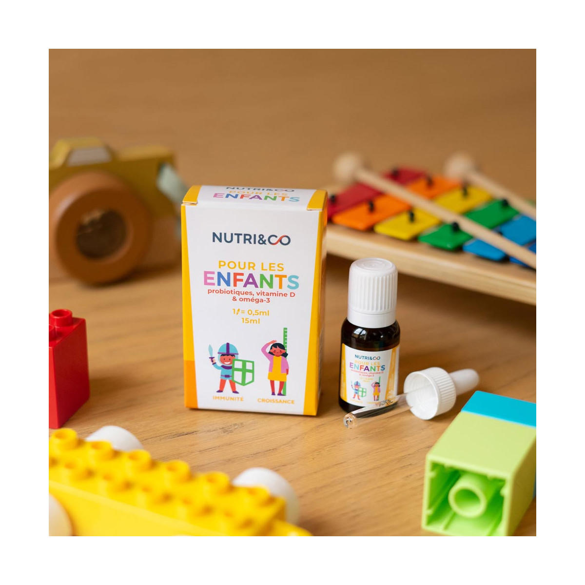 Probiotique enfant, vitamine D et oméga-3 : Croissance et Immunité