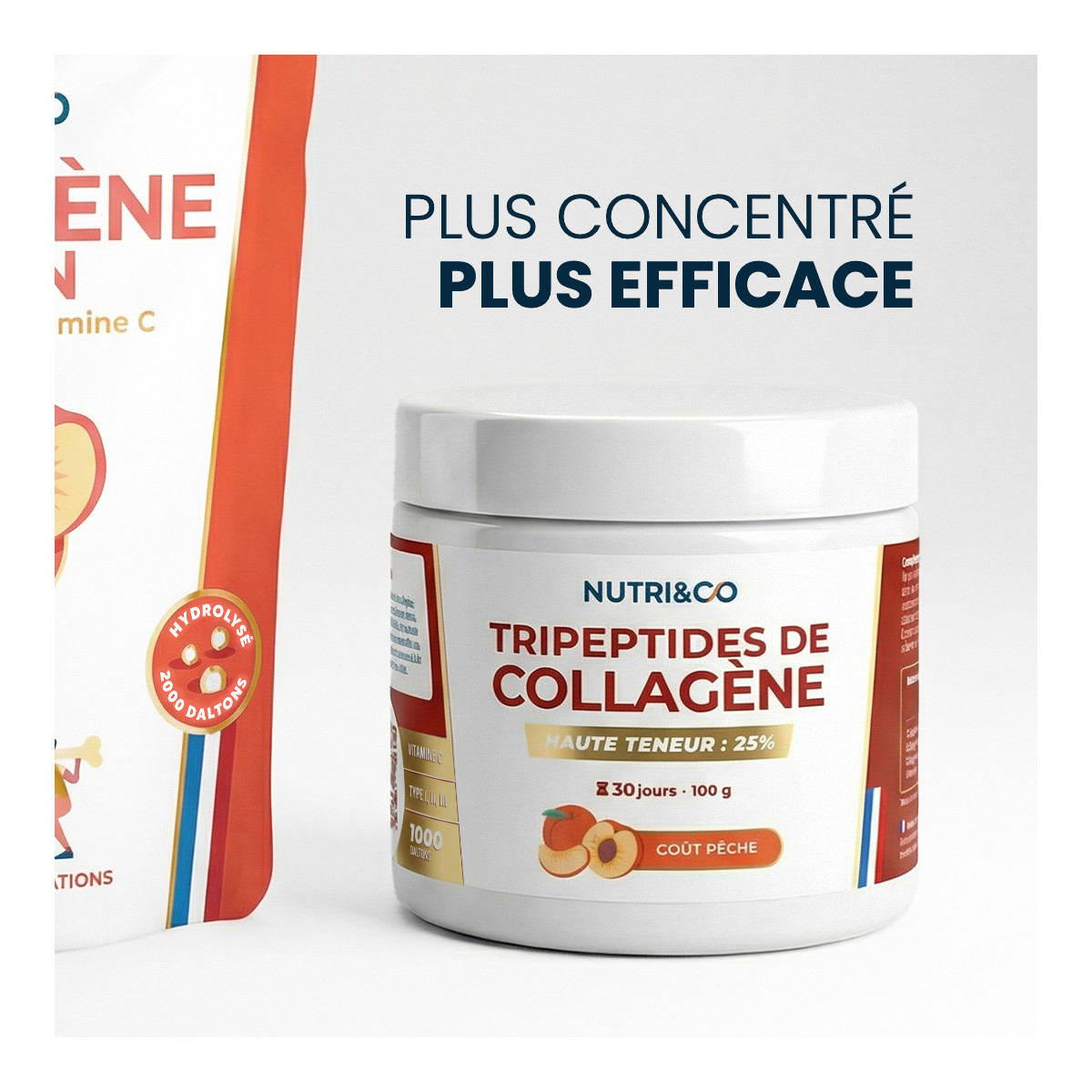 Tripeptides de collagène : 25% de Bio Peptides garantis